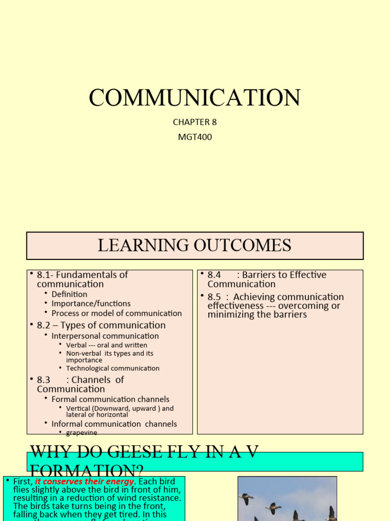 Chapter 8 - Communication | PDF | Communication | Information