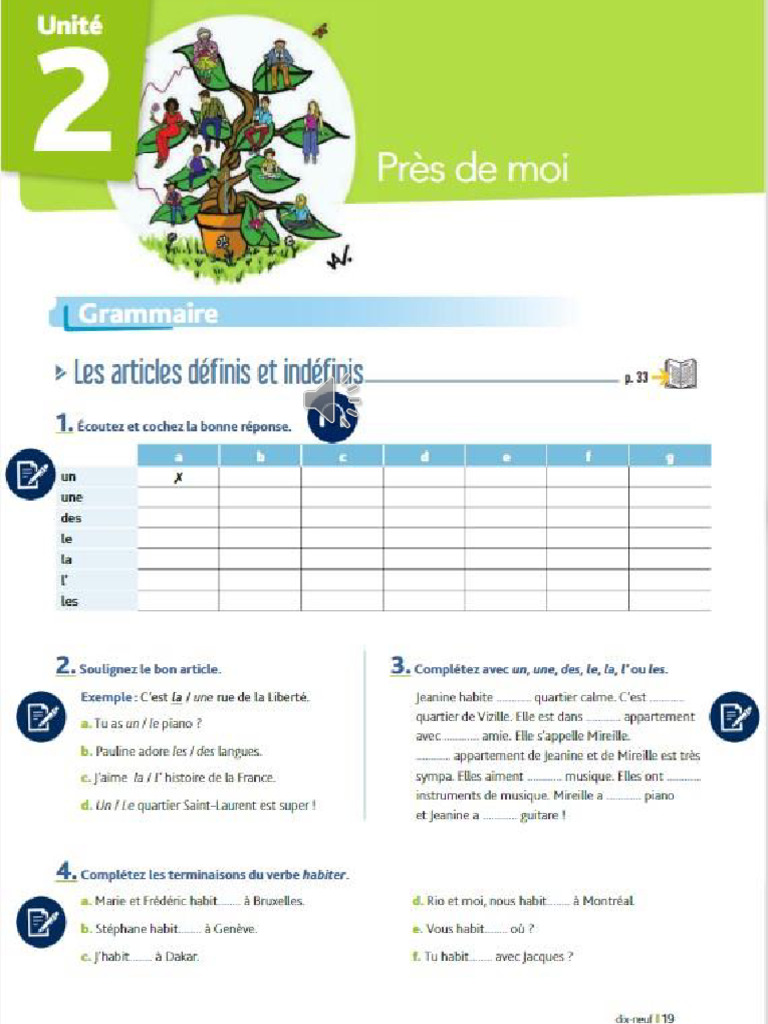 Edito A1-CahierDactivités-Unité 2 - Près de Moi | PDF