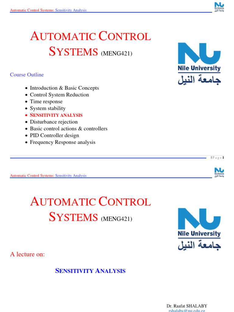 04 Sensitivity Analysis | Download Free PDF | Sensitivity Analysis | Control Theory