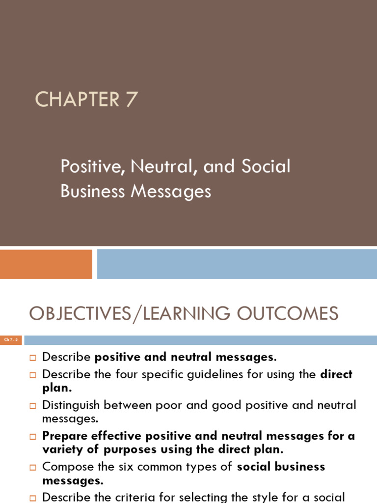 Positive business messages | PDF | Human Communication | Communication