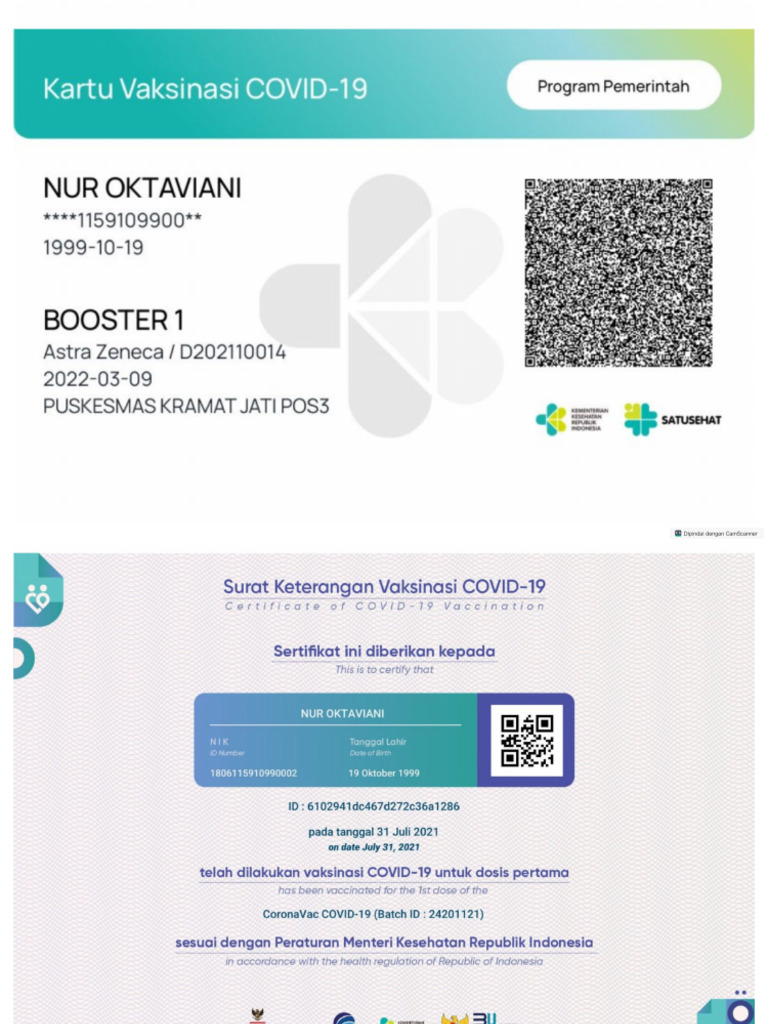 Sertifikat Vaksin | PDF