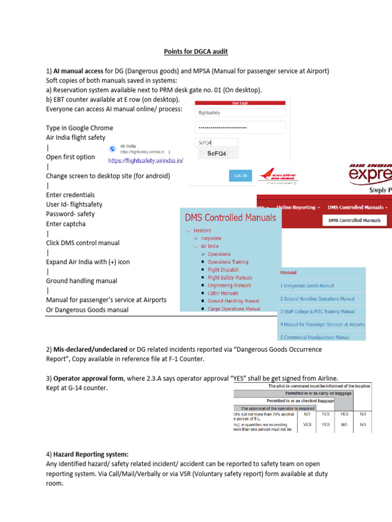 Points For DGCA Audit Dec'23 | PDF | Wheelchair | Airport