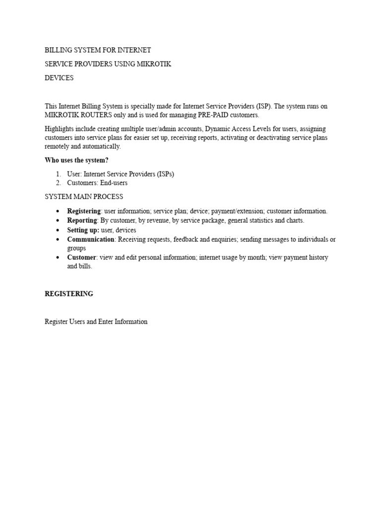 Isp Billing System | PDF