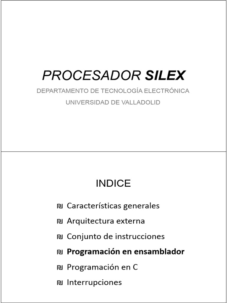 Programación en Ensamblador Silex | PDF | Lenguaje ensamblador | Hardware de la computadora