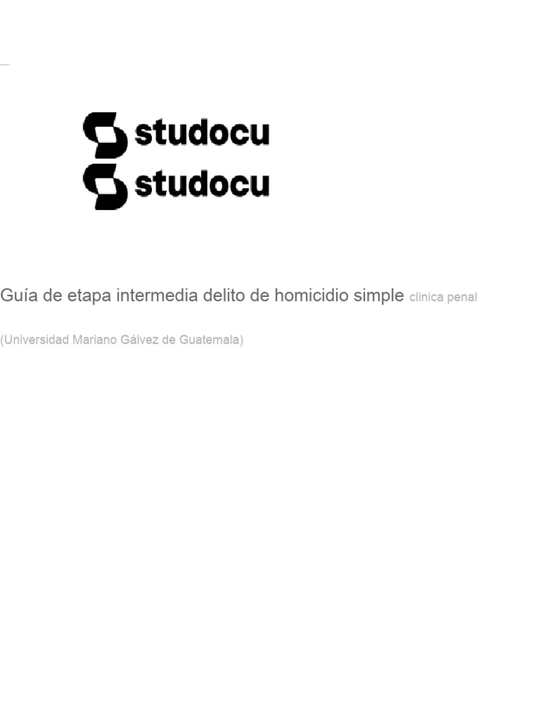 Guia de Etapa Intermedia Delito de Homicidio Simple | PDF | Fiscal ...