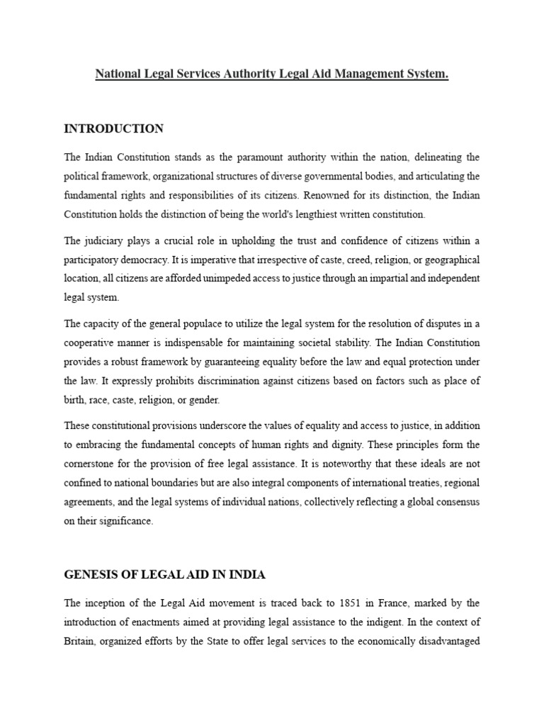 NALSA Legal Aid Management Overview | PDF | Legal Aid | Human Rights