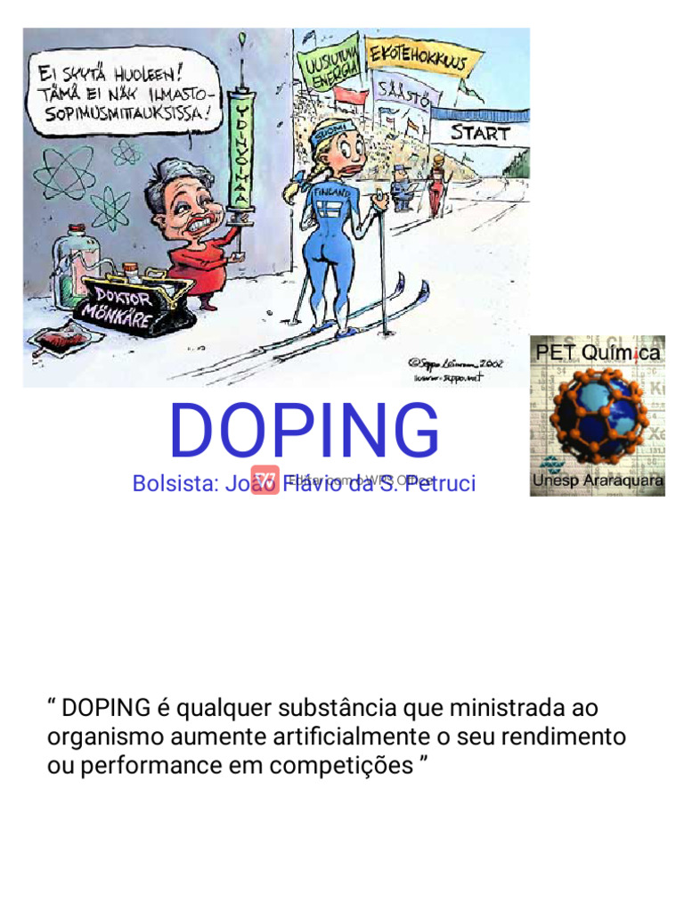 Doping Slide | PDF | Doping no esporte | Hormônio do crescimento