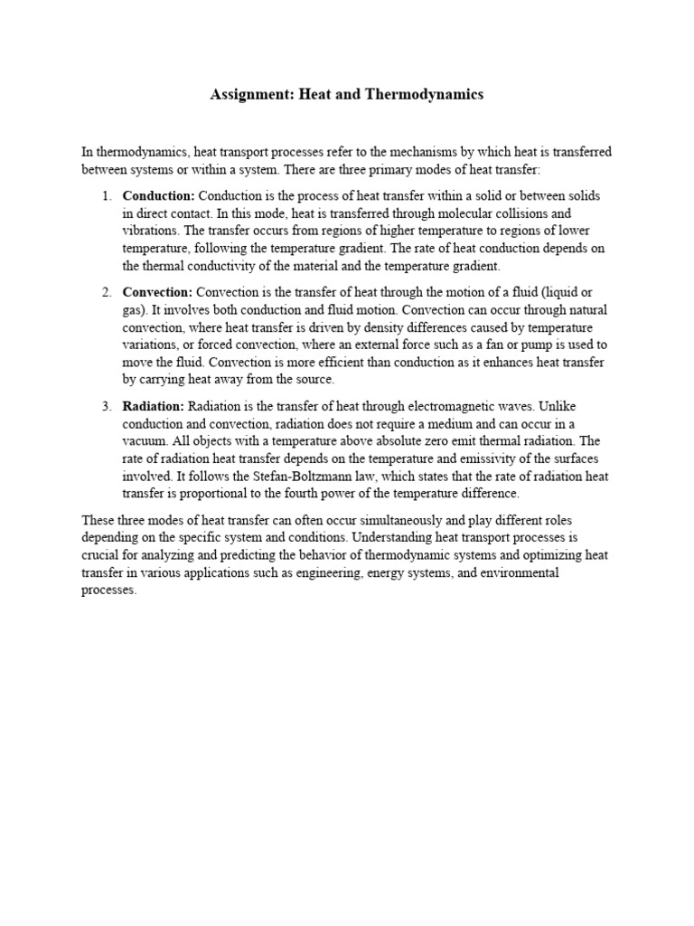 Assignment Heat | PDF | Heat Transfer | Thermal Conductivity