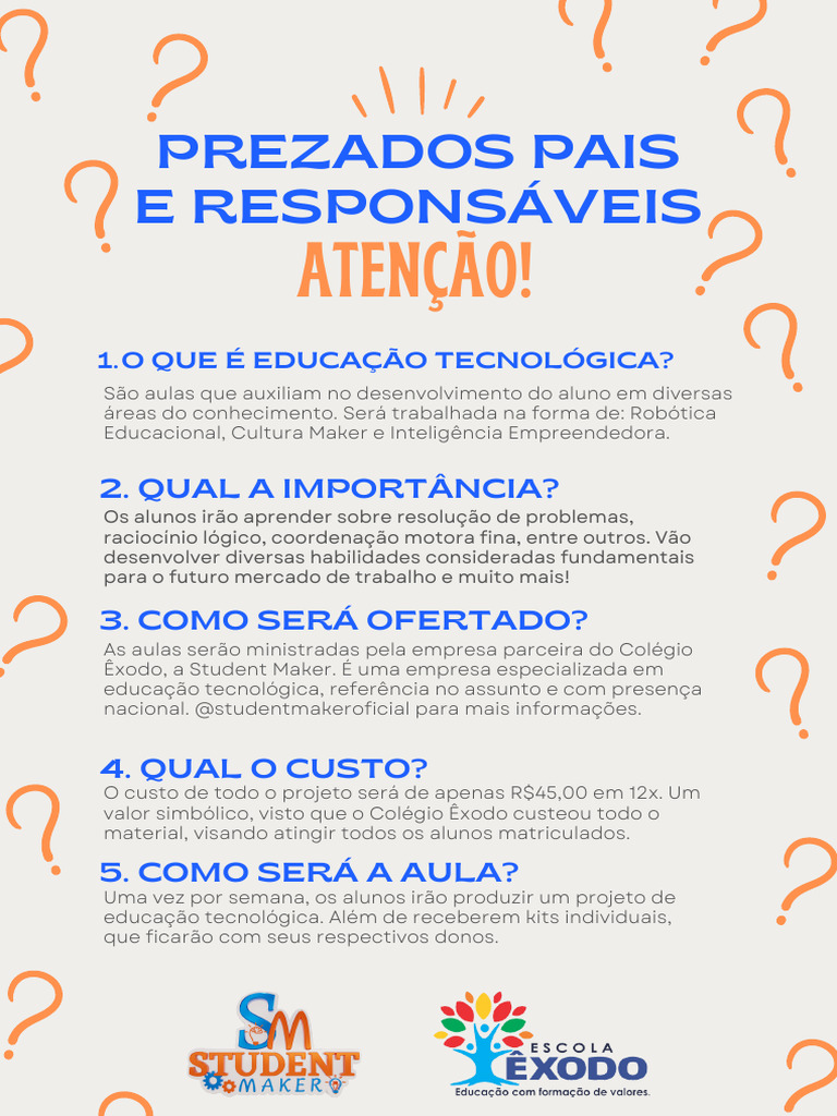 Prezados pais e responsáveis | PDF