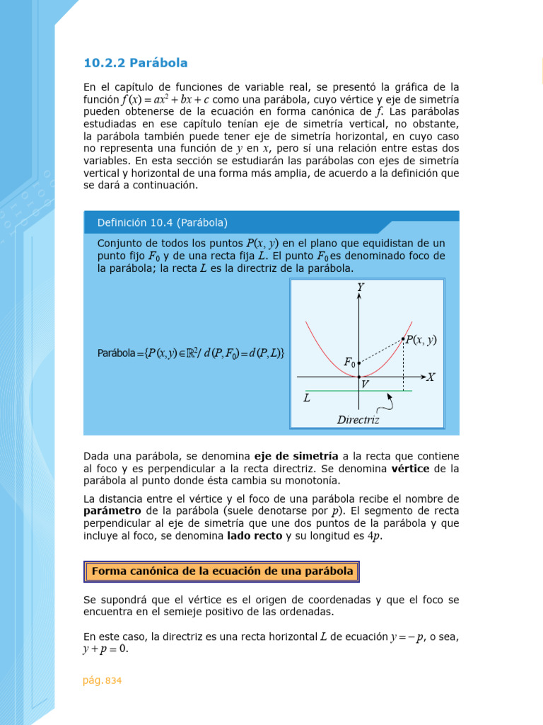 Tema 4 Parabola | PDF | Geometría diferencial | Geometría analítica