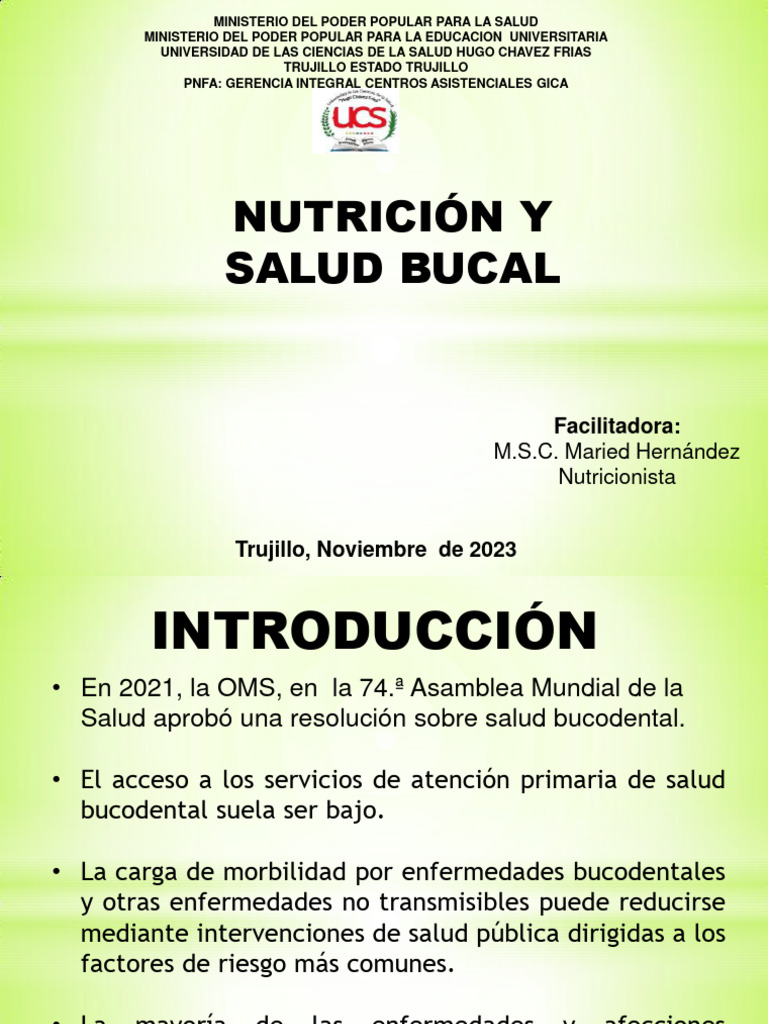 Nutrición y Salud Bucal en Niños | PDF | Nutrición | Dieta y nutrición
