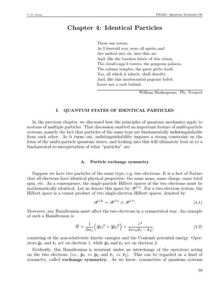 PH4401_04_identical_particles | PDF | Elementary Particle | Scientific Theories