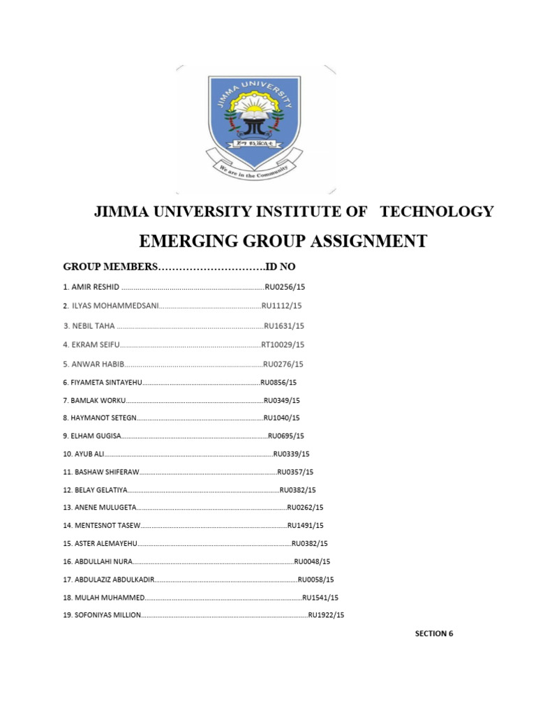 Jimma University Institute of Technology Cover Page | PDF | Biotechnology | Nanotechnology