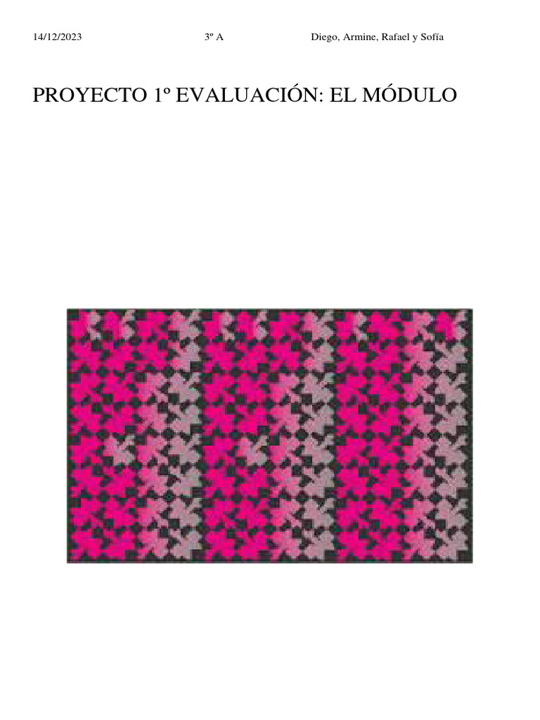 Proyecto 1º Evaluación El Módulo1 | PDF | Dibujo