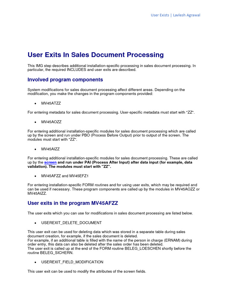 User Exists For SAP SD | PDF | Computer Engineering | Computing