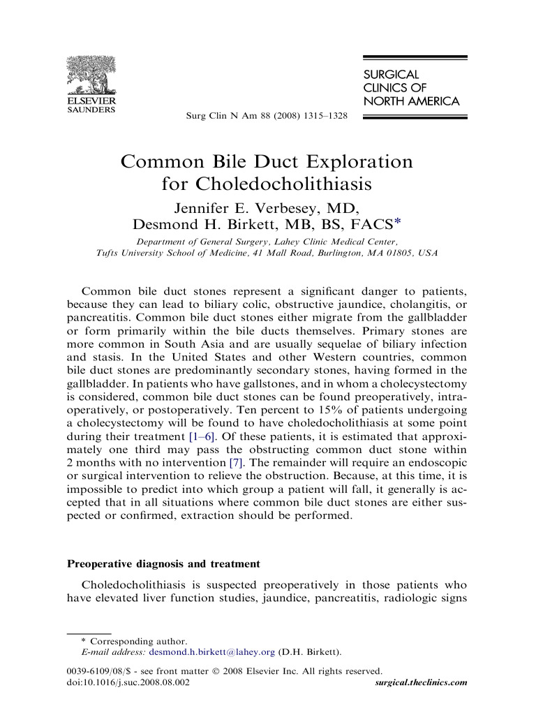 Exploración Del Colédoco | PDF | Gallbladder | Digestive System