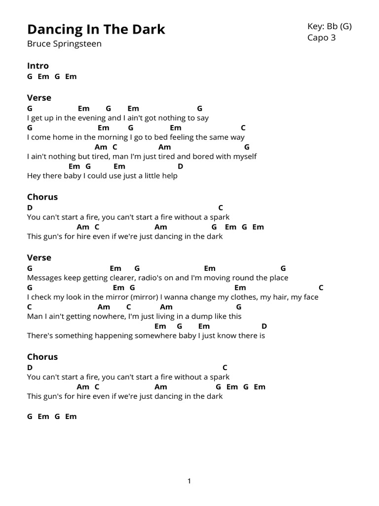 Dancing in The Dark | PDF | Musical Forms | Oral Literature