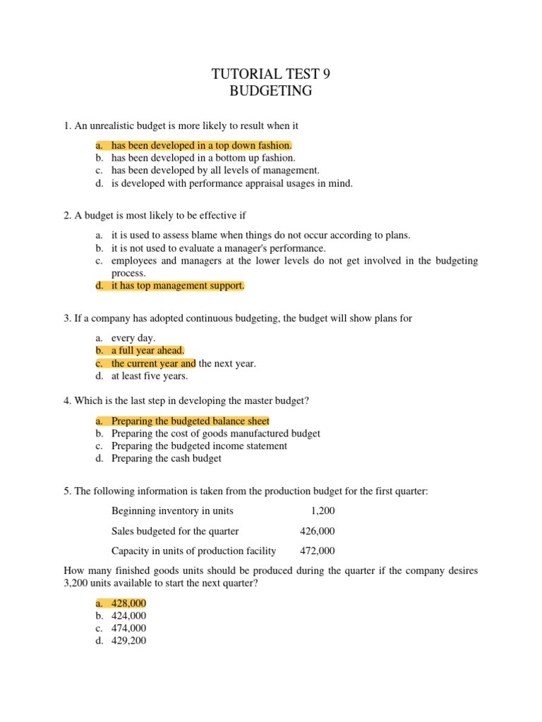 Budgeting Techniques and Strategies Guide | PDF | Inventory | Cost