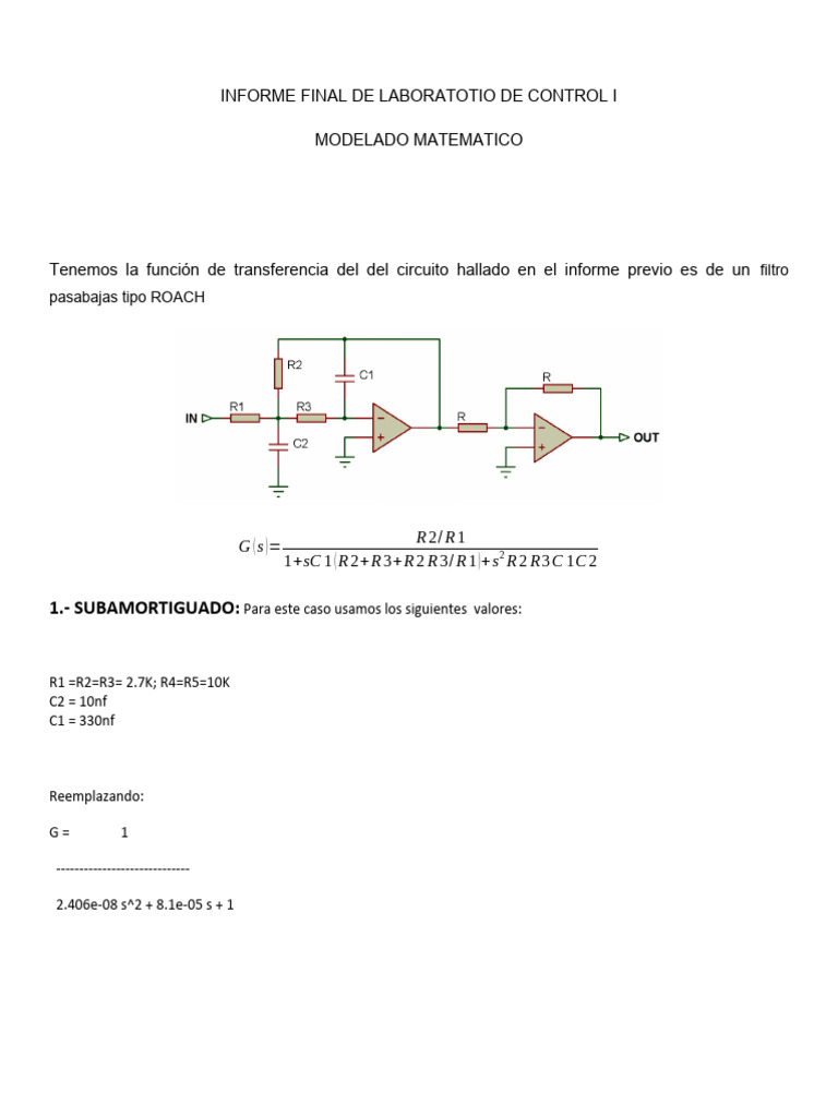 Informe FINAL 1er Labo | PDF
