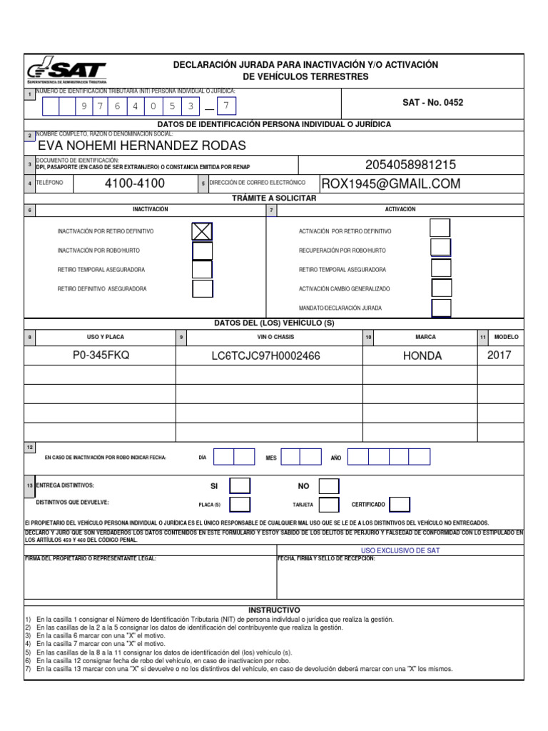 Formulario (3) | PDF
