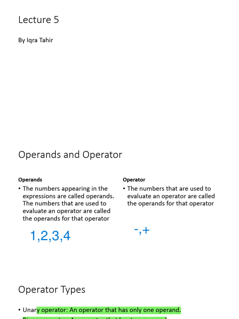 Lecture 5 | PDF | Computer Program | Programming