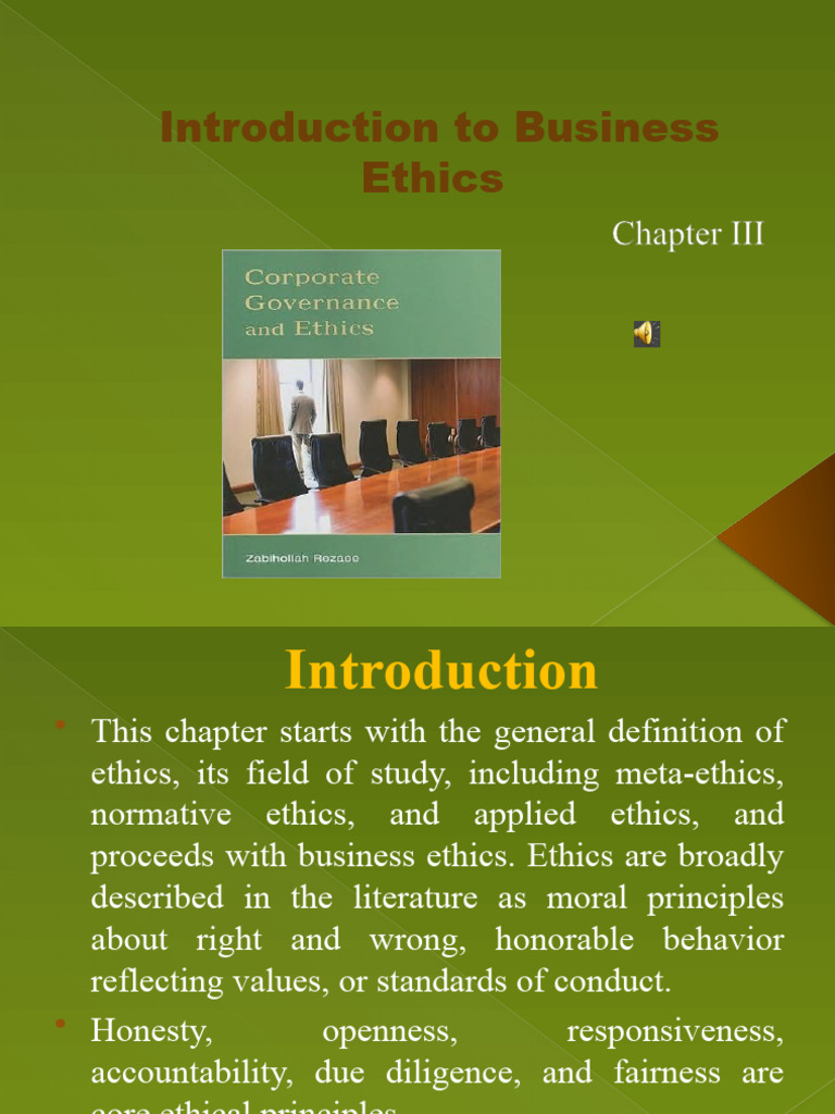 Ch03 Introduction To Business Ethics Final | PDF | Business Ethics ...