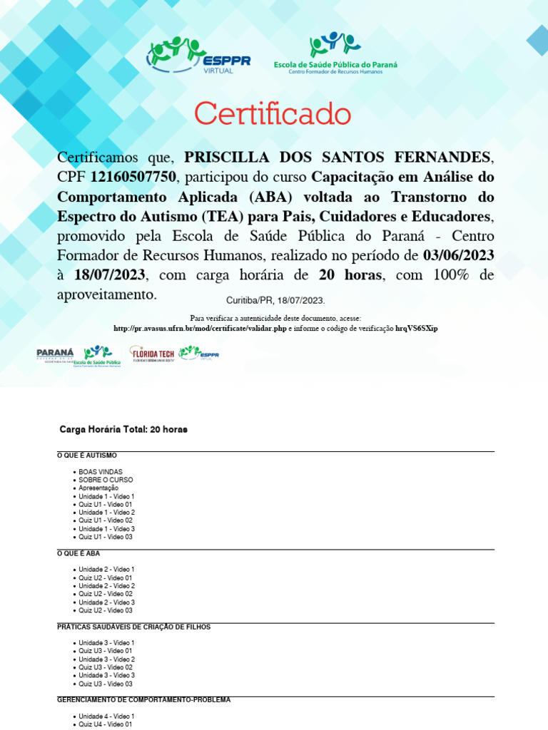 Aba-família Certificado (3) | PDF