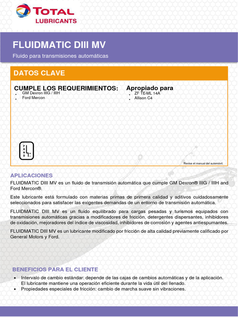 Fluidmatic Diii MV (FT) Es | PDF