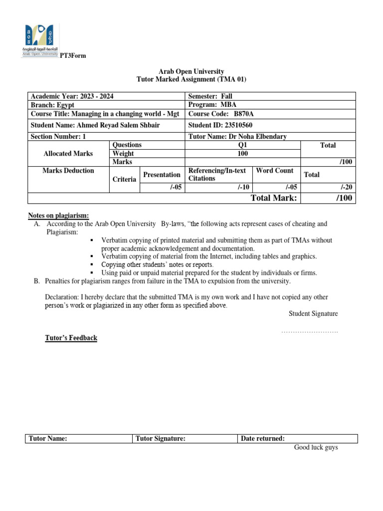 B870a - Tma 01 | PDF