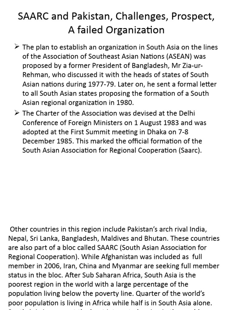 SAARC: Challenges and Prospects | PDF | Economies
