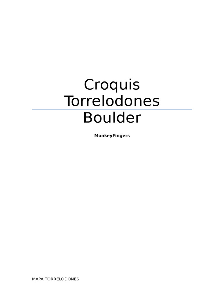 Torrelodones Boulder | PDF