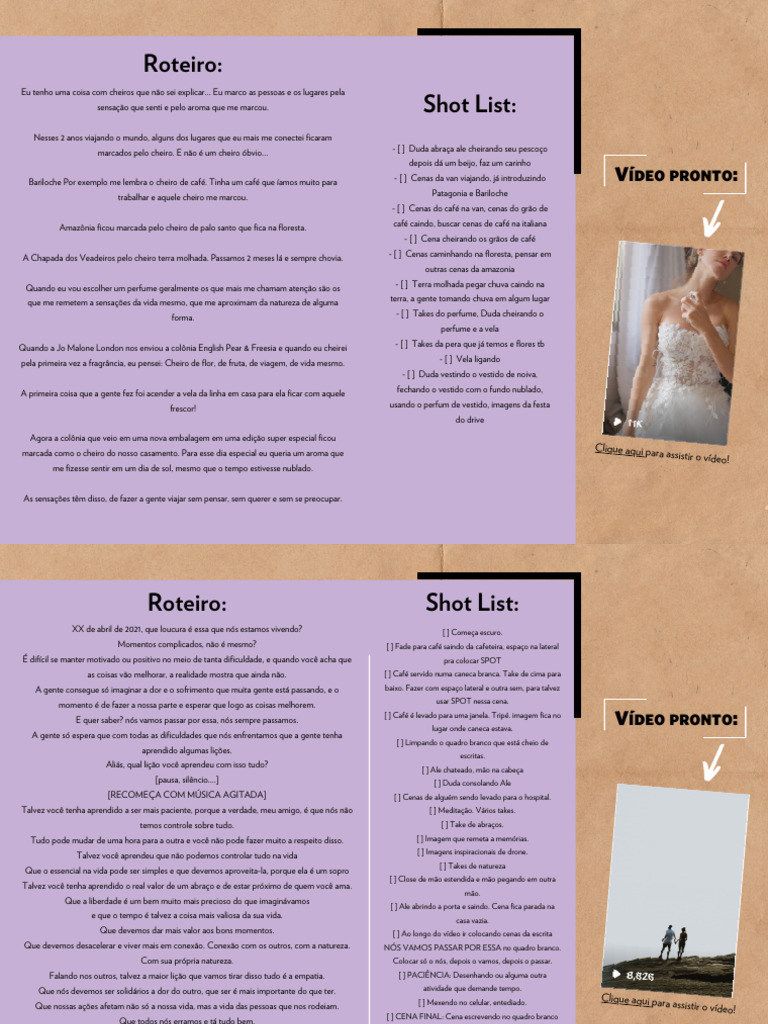 (Exemplo de Roteiros) Material Complementar | PDF | Perfume