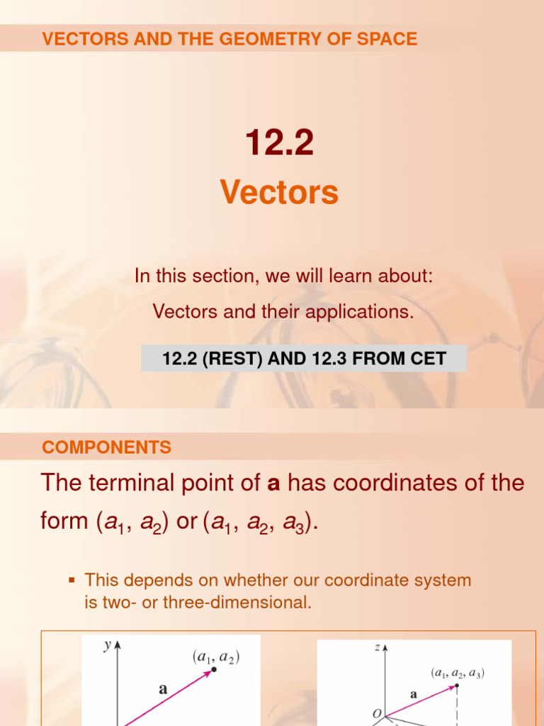 Lecture 2 | PDF | Euclidean Vector | Vector Space