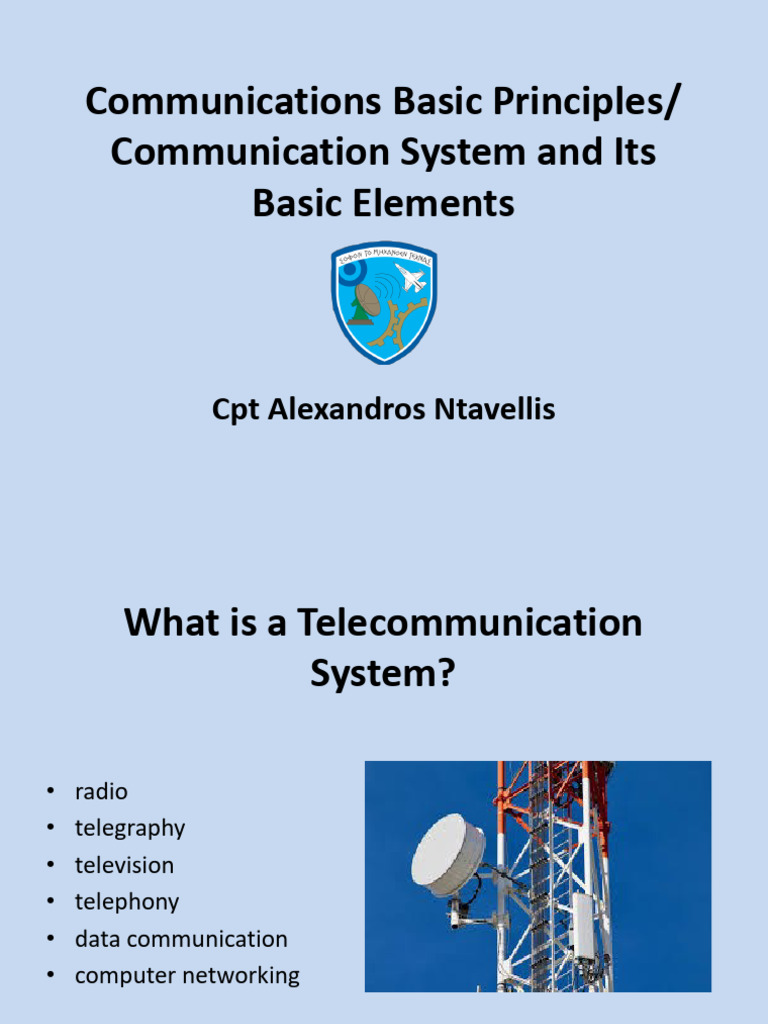 Munications Basic Principles | PDF | Transmission Medium | Communications System