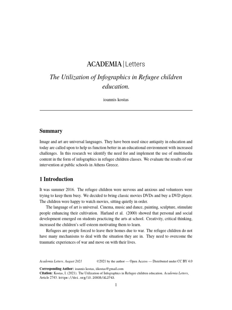 Infographics in Refugee Education | PDF | Cognition | Cognitive Science