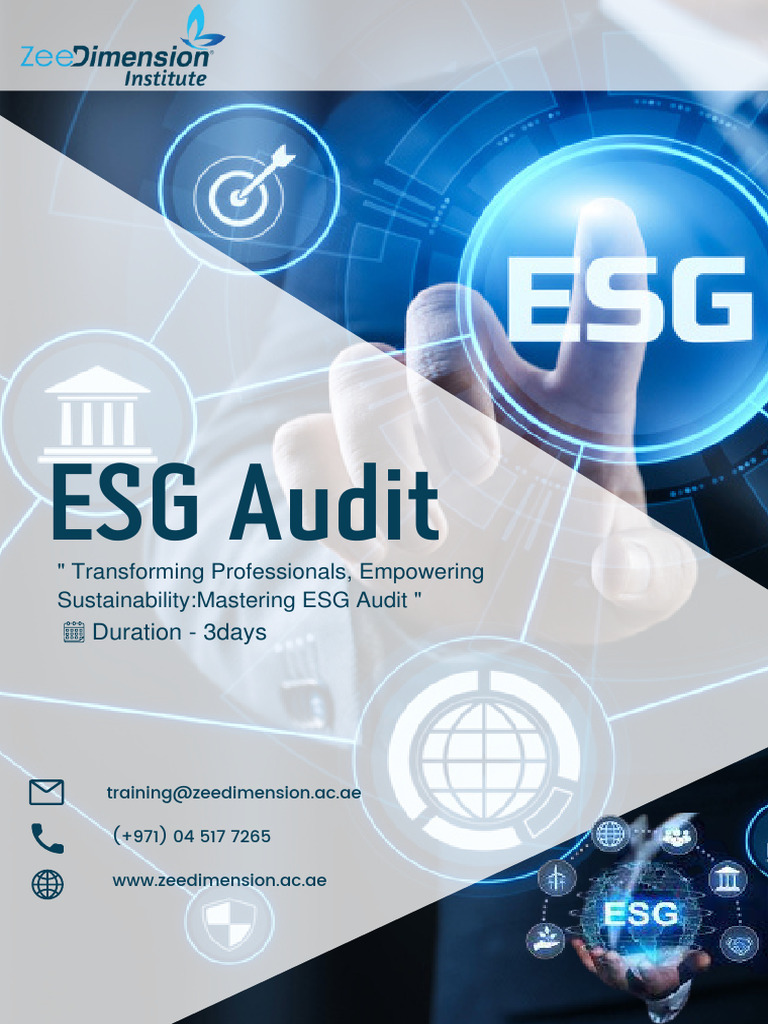 Esg Brochure Pdf Audit Sustainability