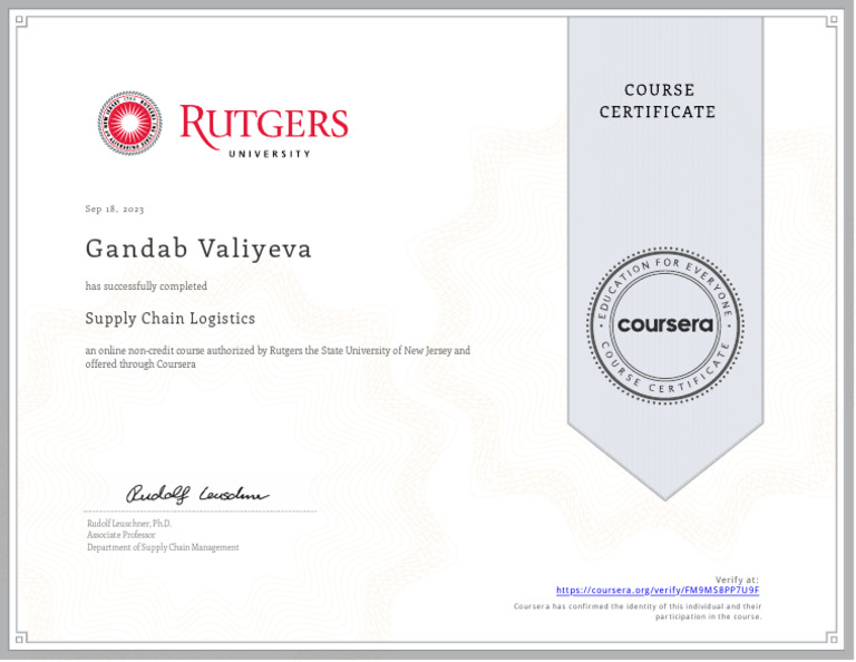 Coursera Certificate | PDF