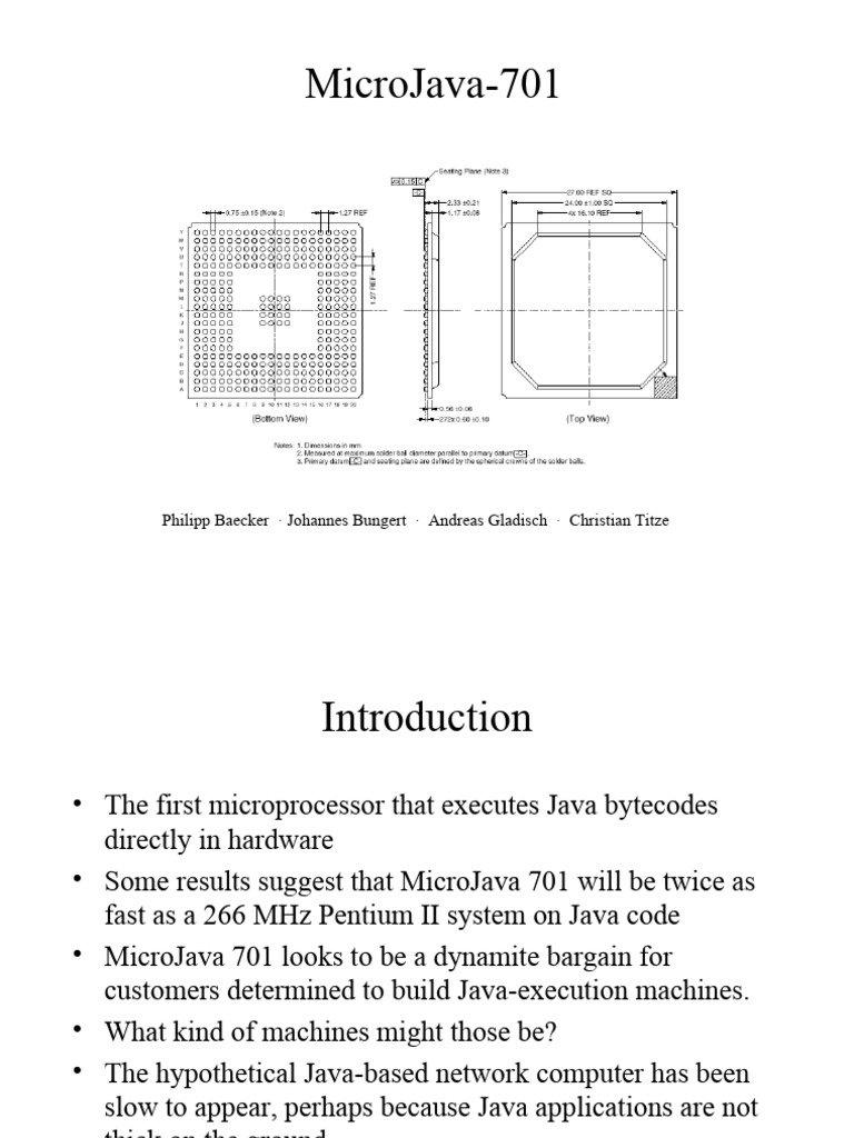 MicroJava-701: Java Bytecode Processor | PDF | Dynamic Random Access Memory | Java Virtual Machine