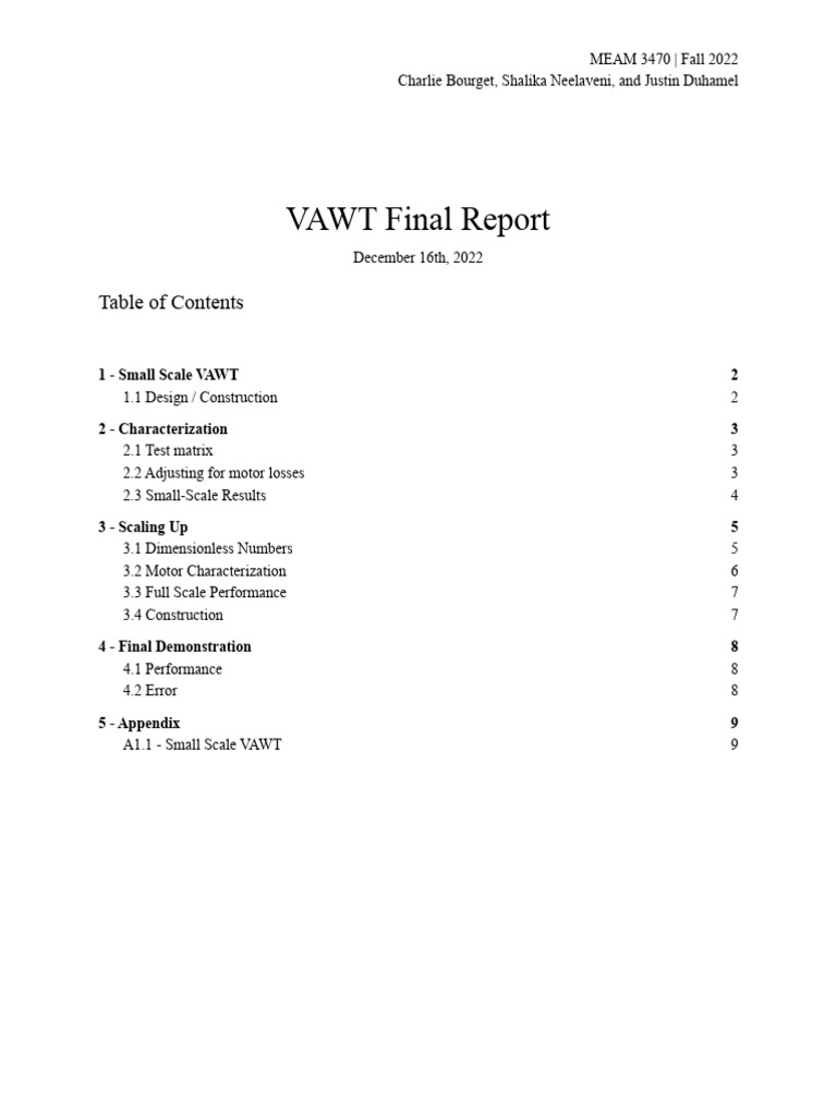 Vawt Report | PDF | Lift (Force) | Airfoil
