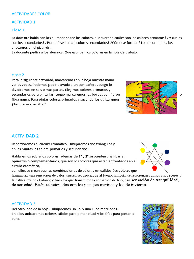 Actividades Color | PDF | Color | Otoño