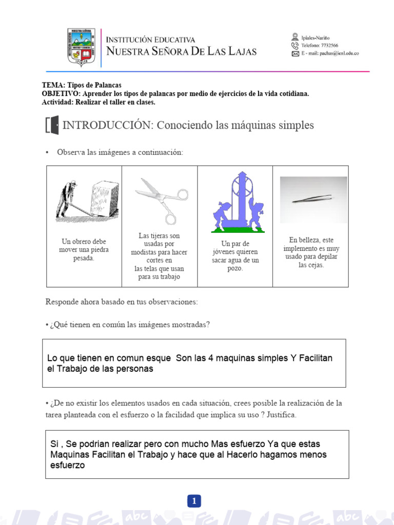 Septimo Informatica 123456 | PDF | Palanca