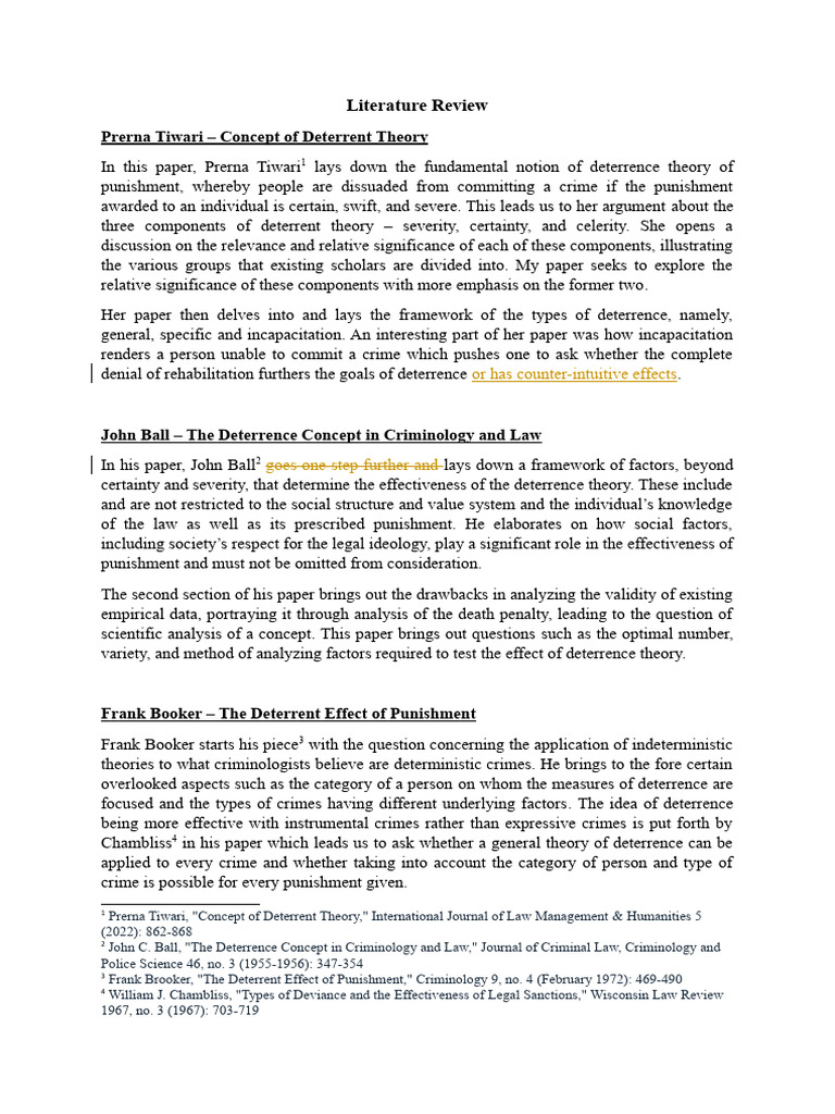 Criminal Law Literature Review | PDF | Social Science