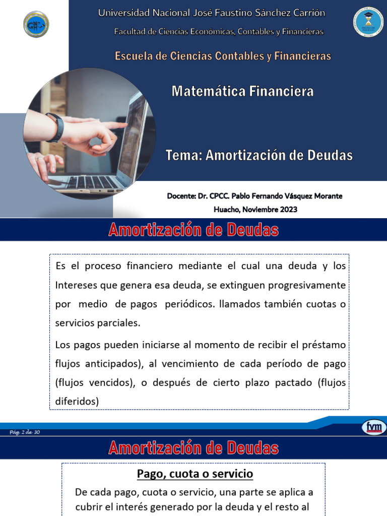 Amortizacion de Deudas | PDF | Inversiones | Contabilidad