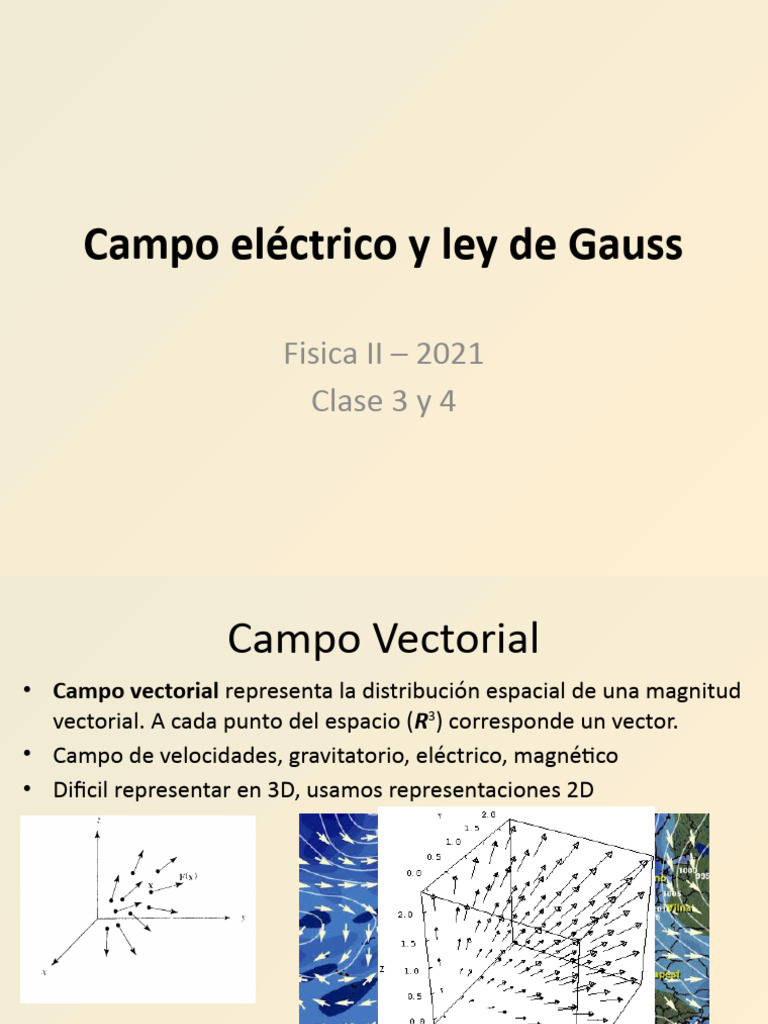 Campo Eléctrico y Ley de Gauss | PDF | Campo eléctrico | Geometría