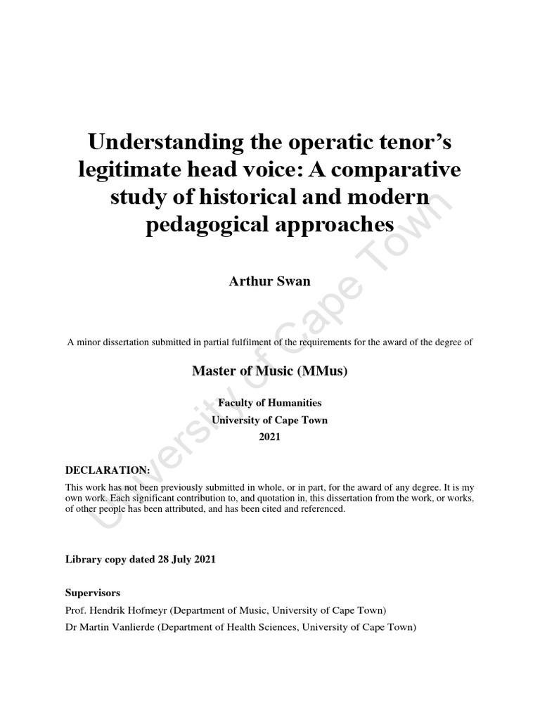 Thesis - Hum - 2021 - Swan Arthur | PDF