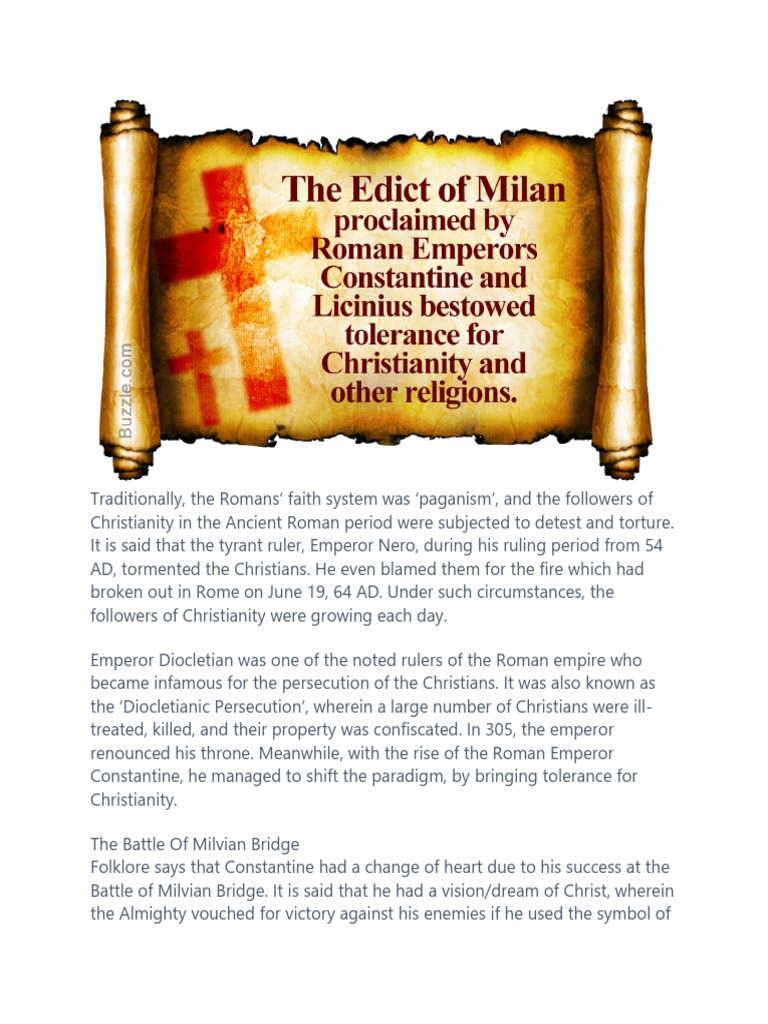 The Edict of Milan-1 | PDF | History