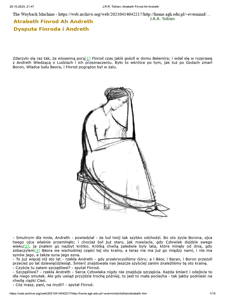 J.R.R. Tolkien - Atrabeth Finrod Ah Andreth | PDF