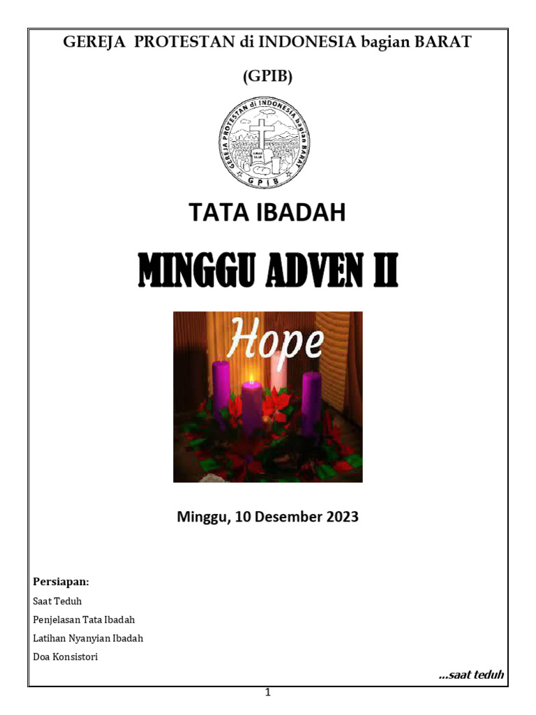 Tata IHM Adven II Tanggal 10 Desember 2023 (Pkl. 06.00,16.30,19.00 Dan ...