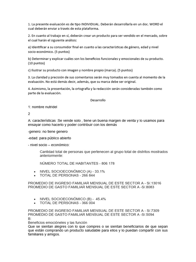 Análisis de Producto: Nutridel | PDF | Crecimiento personal y profesional