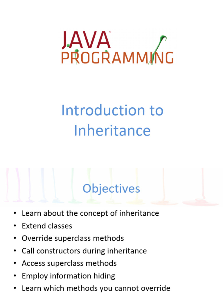 OOProg21 - Introduction To Inheritance | PDF | Inheritance (Object Oriented Programming ...